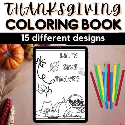 Thanksgiving Coloring Book - Fall Coloring pages - Halloween Activities ...