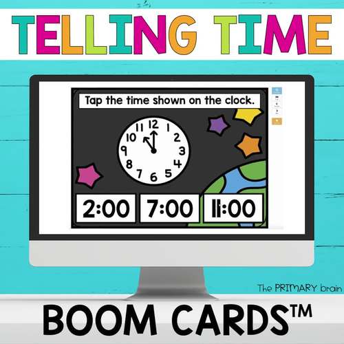 Telling Time Boom Cards™ | Telling Time to the Hour and Half Hour