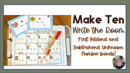 Make 10 to Add Differentiated Math Stations Write the Room Activity ...