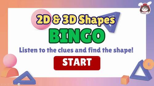 2D & 3D Shapes Bingo Game | Geometry Attributes Clues & 2 Digital PPT ...