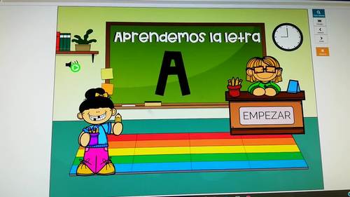 ABECEDARIO (trabajo letra A) - Boom Cards Distance Learning (Spanish)