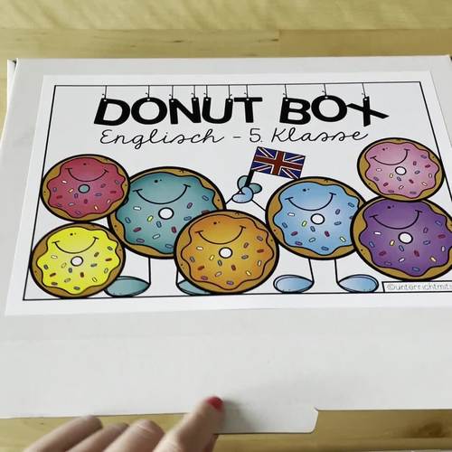 DONUT BOX - 36 Grammar Task Cards for English 1 (ESL/EFL) | TPT