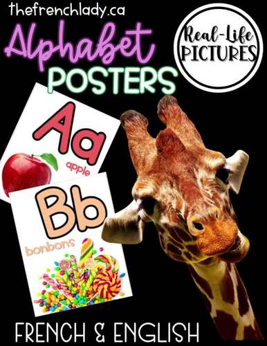 French & English Alphabet Posters for Classroom Décor with Real Life ...