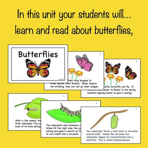 Butterflies - Nonfiction Writing Unit - for early writers and ESL students
