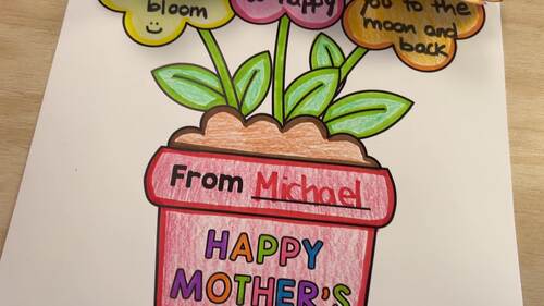 Mother's Day Craft | Flower Craft Template | Spring Craft Activity
