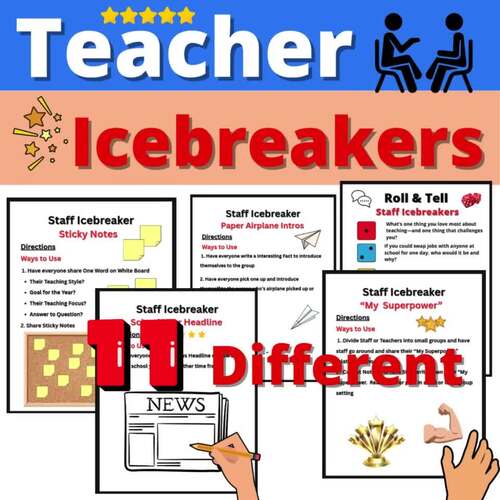 Teacher Staff Icebreakers Group Activity, 11 Different School ...