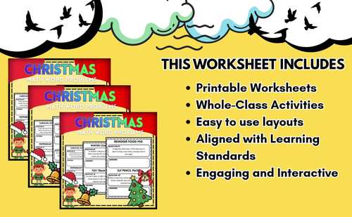 Mega Christmas Math Word Problems Set | Grades 2–8 | Holiday Classroom Fun