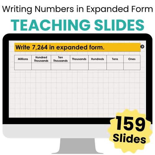 Writing Whole Numbers in Expanded Form - 4th Grade Math Teaching Slides