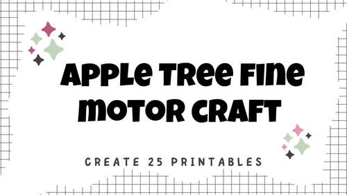 Apple Tree Fine Motor Craft for Preschool and Kindergarten | TPT