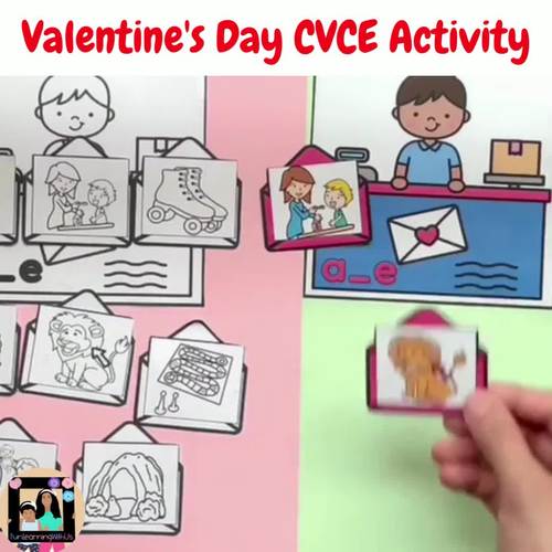 Valentine's Day CVCE activity | Long Vowel Kindergarten Center - Silent E