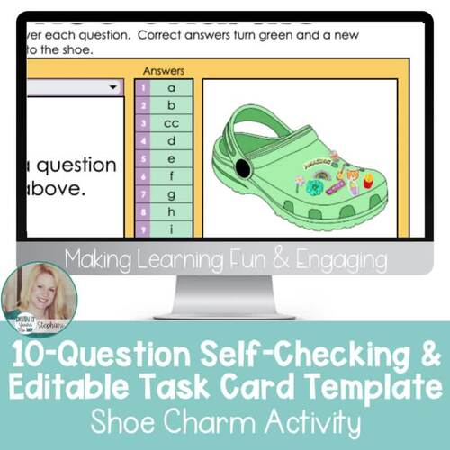 Editable Self-Checking Task Card Template - Digital Resource Vol. 1
