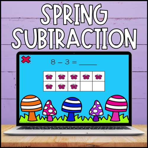 Spring Subtraction for Google Slides by Rhody Girl Resources | TPT
