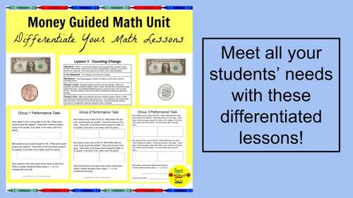 Money Guided Math Lessons by Teach Without Tears | TPT