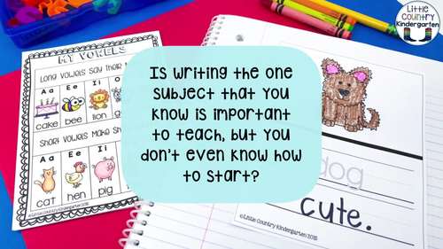 Kindergarten Writing Center for the Year - Kindergarten Writing Prompts ...