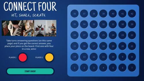 Connect 4- Virtual Board Game- Hit, Shake, Scrape (Percussion)- 42 ...