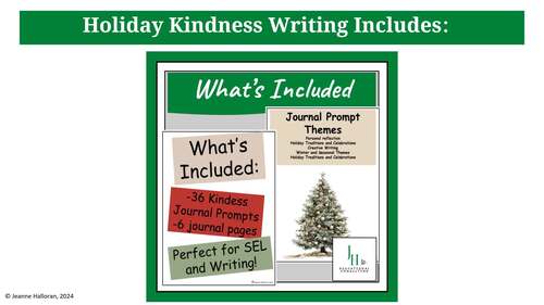 Holiday Kindness Writing Prompts and Pages | SEL by JH EdConsult