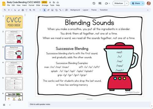 Digital Phonics: Body Coda Blending w/ Continuous Sounds CVCC words