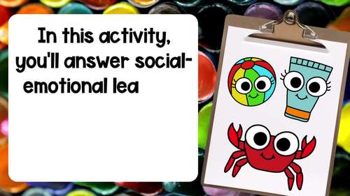 Summer Social Emotional Skills SEL Feelings Social Skills Directed ...