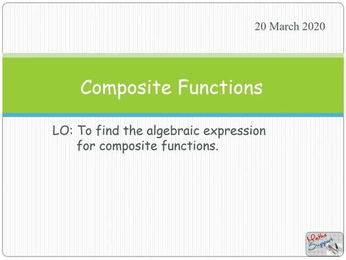 Composite functions by Maths Support Centre | TPT