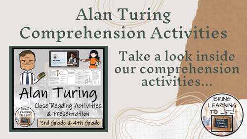 Alan Turing Close Reading Passage & Comprehension Activities | 3rd–4th ...