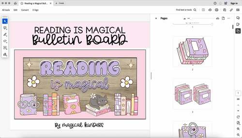 Reading is Magical - Back to School - Library - Reading Bulletin Board