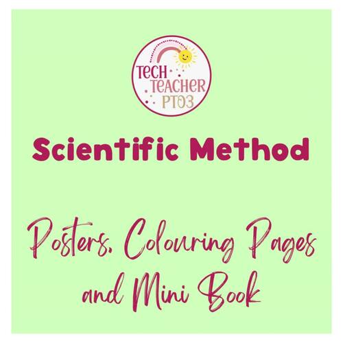 Scientific Method Posters Colouring Pages and Mini Book by Tech Teacher ...