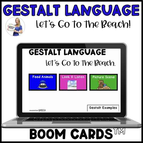 Gestalt Language Boom Card Activity: Let's Go to the Beach! by Ausome ...