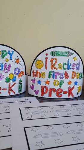 First Day of Pre-K and Kindergarten Crown Hat Bundle | First Day of ...