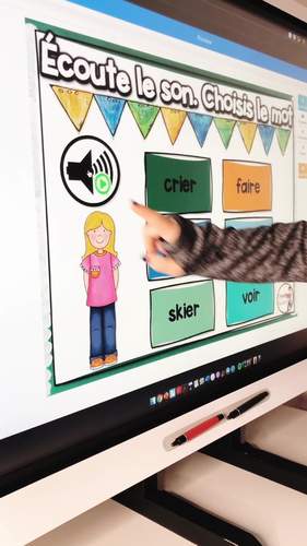 French BOOM card - Distance Learning - Jeu AUDIO - LES VERBES - 24 cartes