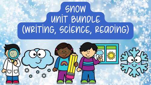 All About Snow Writing Reading Snowflakes Kindergarten First Second ...