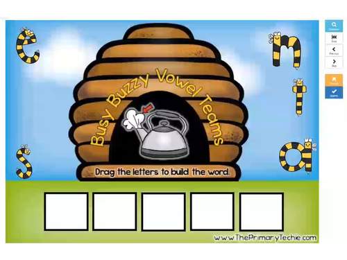 Boom Cards - Busy Buzzy Vowel Teams - Distant Learning by The Primary ...