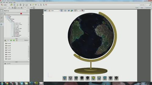 Earth Animated Teaching Globe 3D Models for Whiteboards or Smartboards