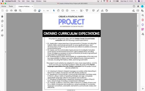 Create a Political Party | Distance Learning | Printable & Digital Project