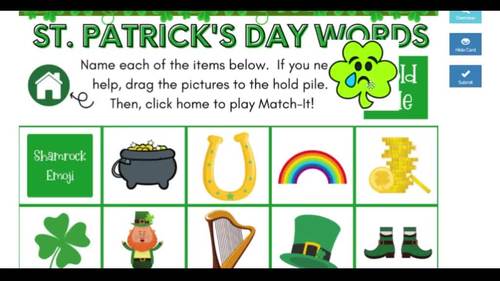 St. Patrick's Day Vocab by Speechzella | TPT