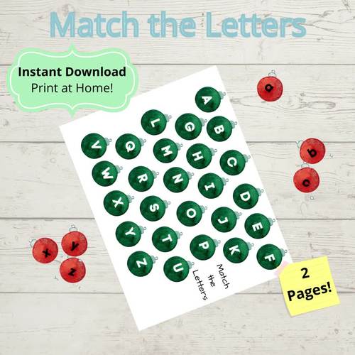 Letter Matching Holiday Alphabet Busy Book by Aplace4mamas | TPT