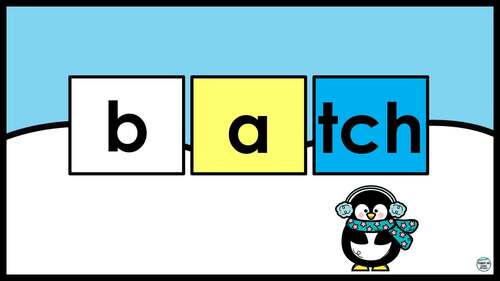 Winter Trigraph TCH Digital Phonics | Blending Boards | Explicit Phonics