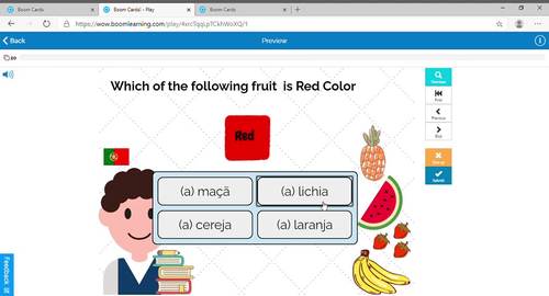 FRUITS BOOM Cards™ Portuguese | Fruits Portuguese BOOM Cards™ by ...