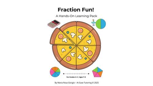 Fraction Fun! A Hands-On Learning Pack by At Ease Tutoring | TPT