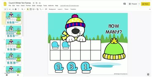 Winter Ten and Twenty Frame Math Activity Bundle by The Primary Emporium
