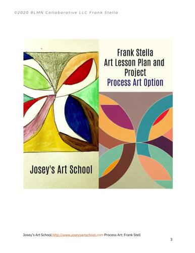 Frank Stella Art Lesson Writing Activity included Elementary Grades Sub ...