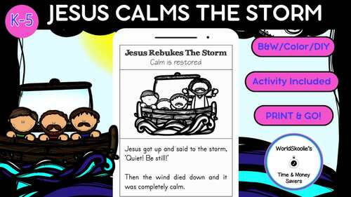 Bible Stories: Jesus Calms The Storm by WorldSkoolie | TPT