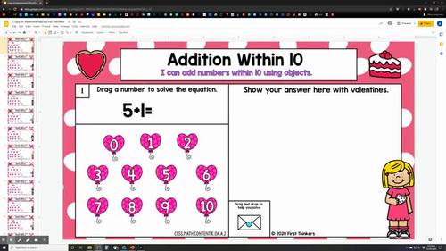 Addition Within 10 Digital Valentines Day Math Games Google Slides Seesaw