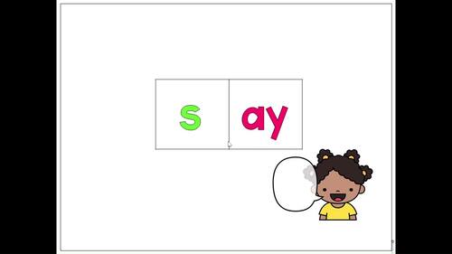 Fun Phonics Vowel Teams Segmenting and Blending Words Animated Slideshow