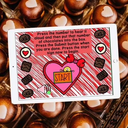 Count to 10 | Valentine's Chocolates | Boom cards with audio | TPT