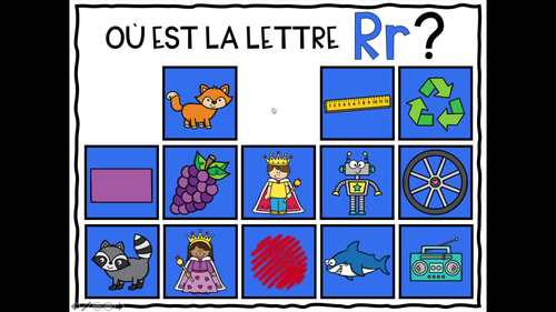French Digital Alphabet Games - Où est la lettre R? by Fun in French ...