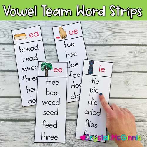 DOLLAR DEAL | Vowel Team Word Strips | 20 Vowel Teams & More | Word Lists