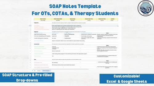 Occupational Therapy SOAP Note Template, OT SOAP Note Template | TPT