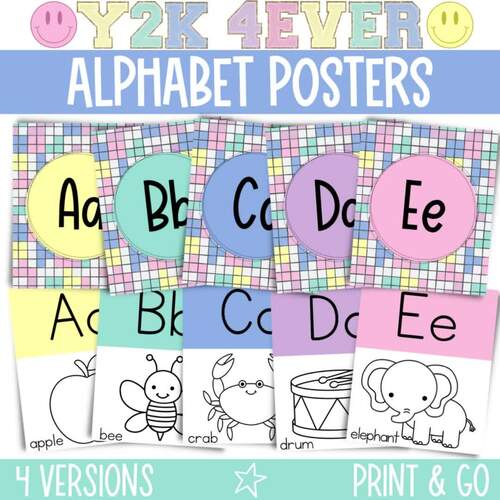 Alphabet Posters / Retro Alphabet Posters / Groovy Classroom Decor