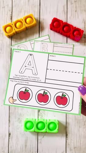 Pop It Task Cards with Formation Chants - Letters, Sounds, Numbers, and ...