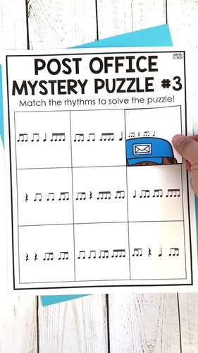 Eighth Sixteenth Note Rhythm Mystery Puzzles Elementary Music Centers ...